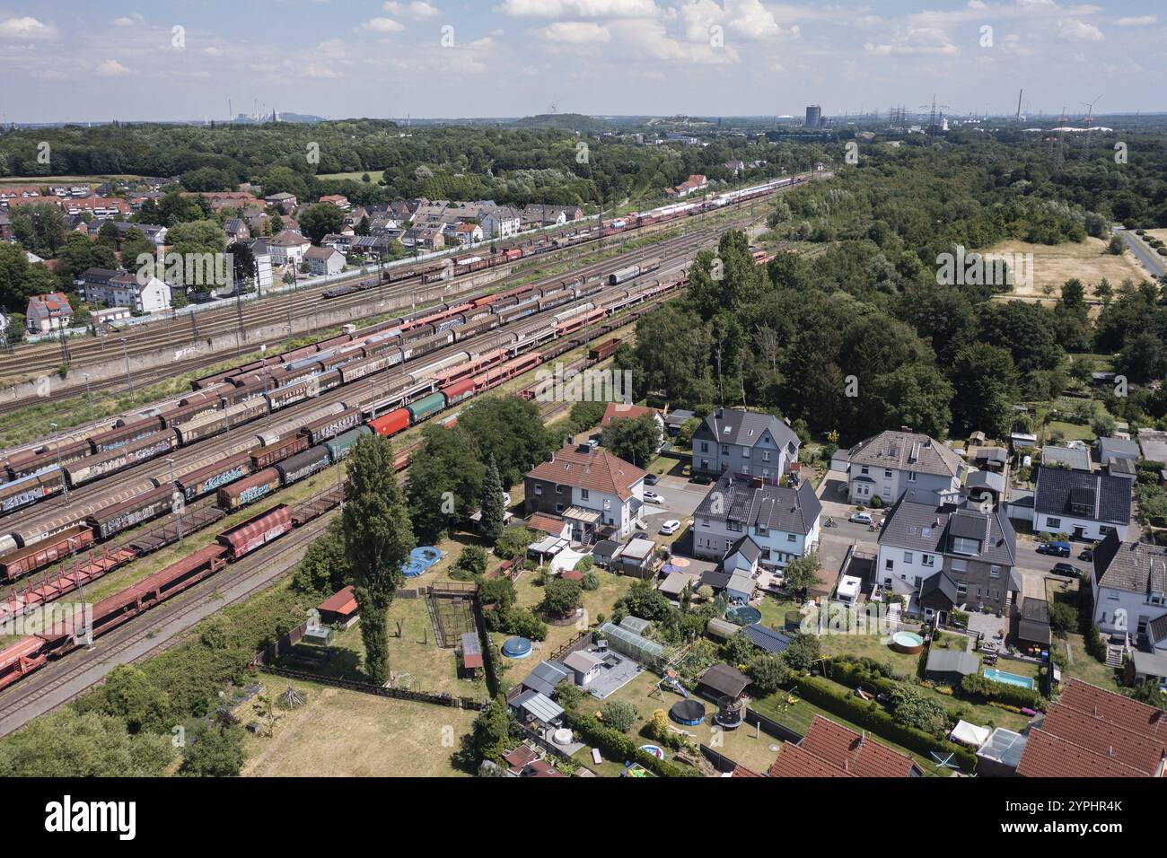 The marshalling yard and passenger station in the city of Oberhausen ...