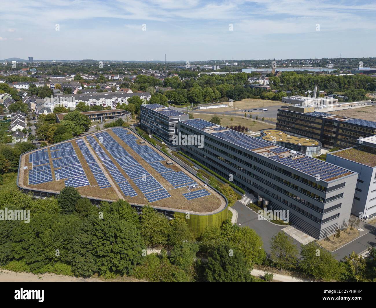 Solar panels installed on an office building in Germany Stock Photo - Alamy