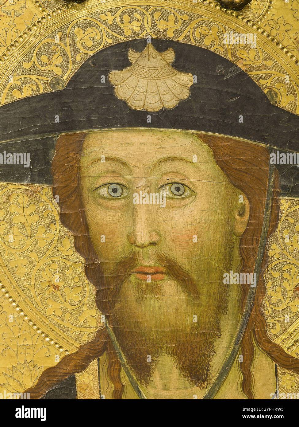 San Jaime de Compostela, Santiago apostle, temple on panel (14th ...