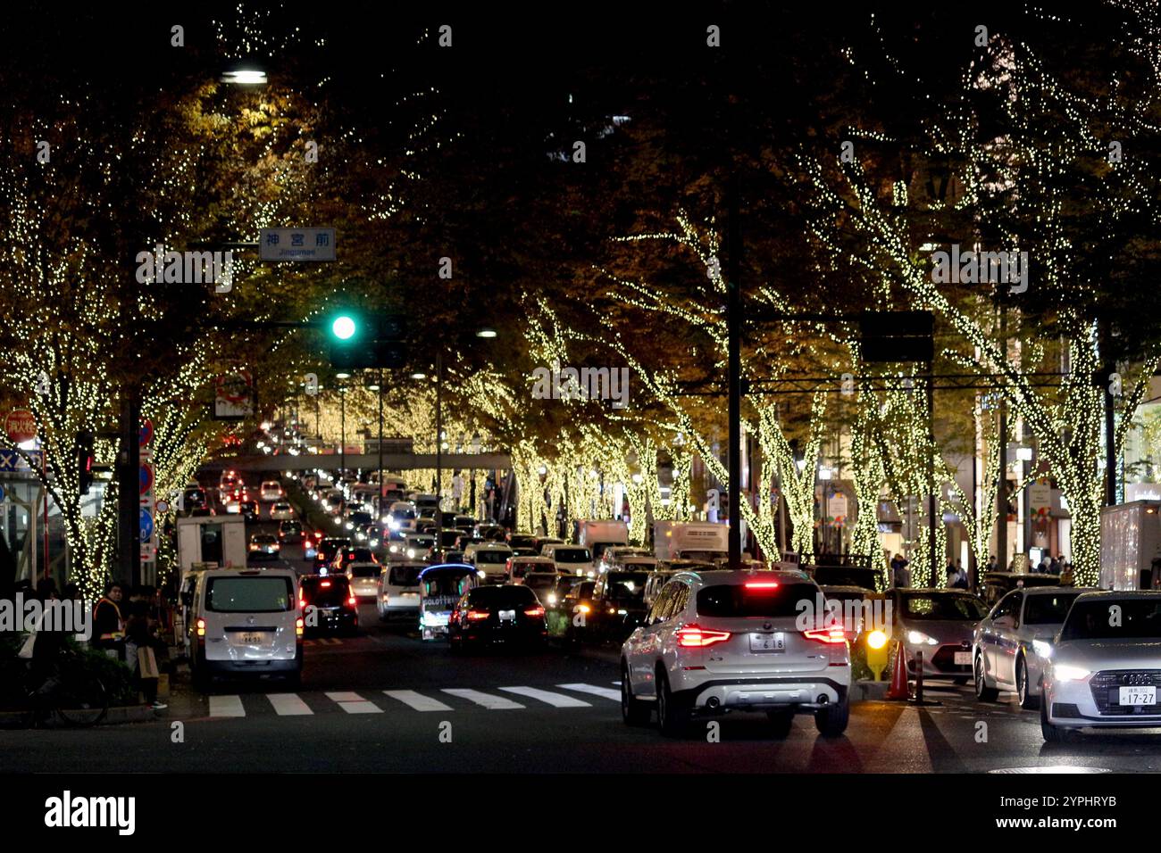 Tokyo night scene Omotesando area Stock Photo - Alamy