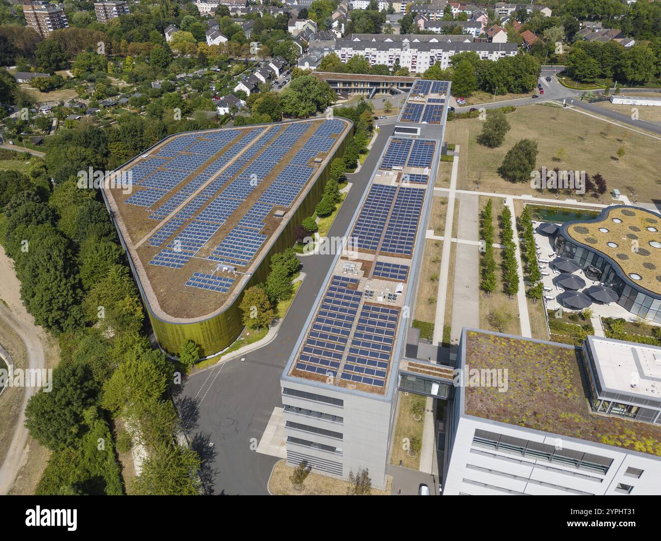 Solar panels installed on an office building in Germany Stock Photo - Alamy
