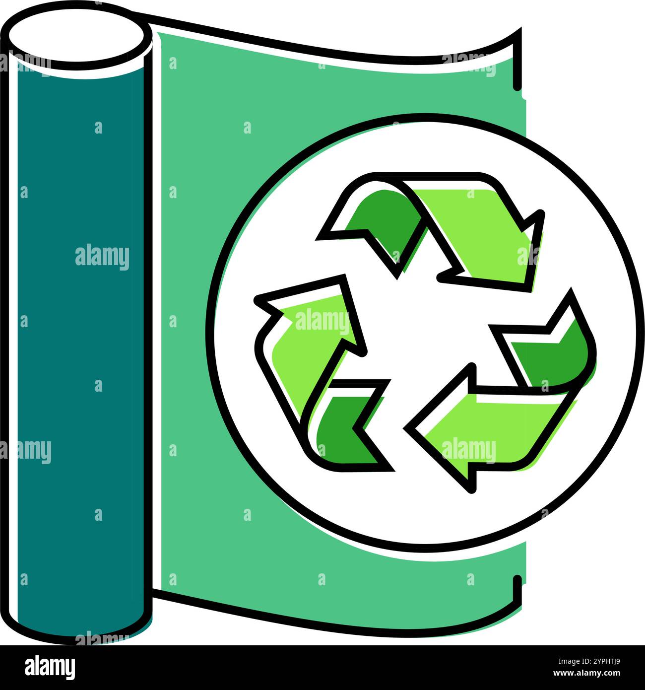 biodegradable materials sustainable fashion color icon vector ...