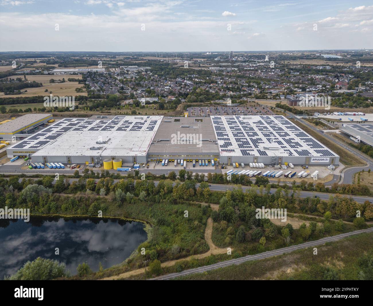 Amazon?s logistics and distribution center in Rheinberg, North Rhine ...