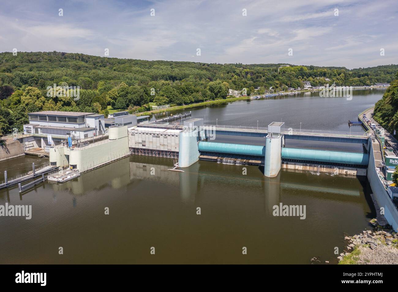 The Baldeney hydropower plant and dam is a run-of-river power plant in ...