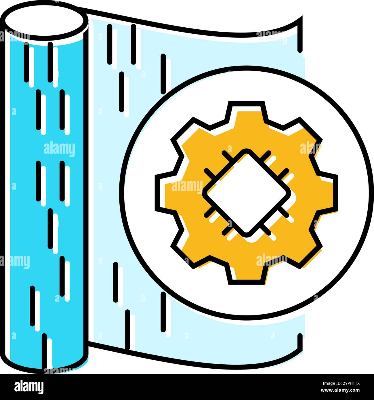 repurposed textiles sustainable fashion color icon vector illustration ...