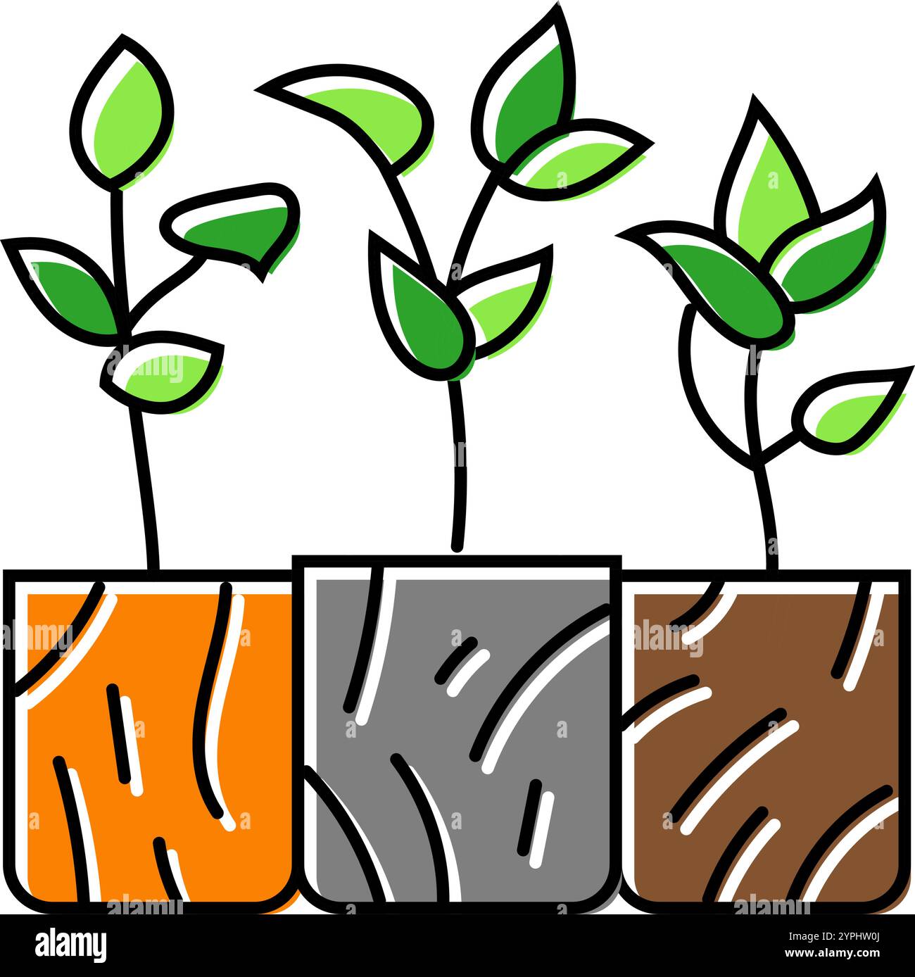 seedlings urban gardening color icon vector illustration Stock Vector ...