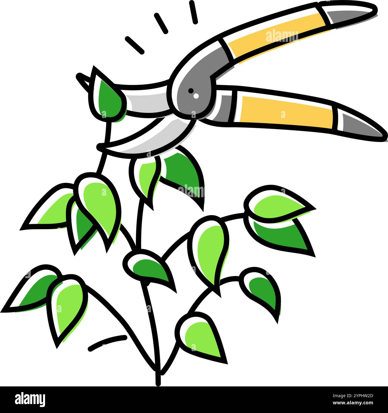 pruning urban gardening color icon vector illustration Stock Vector ...