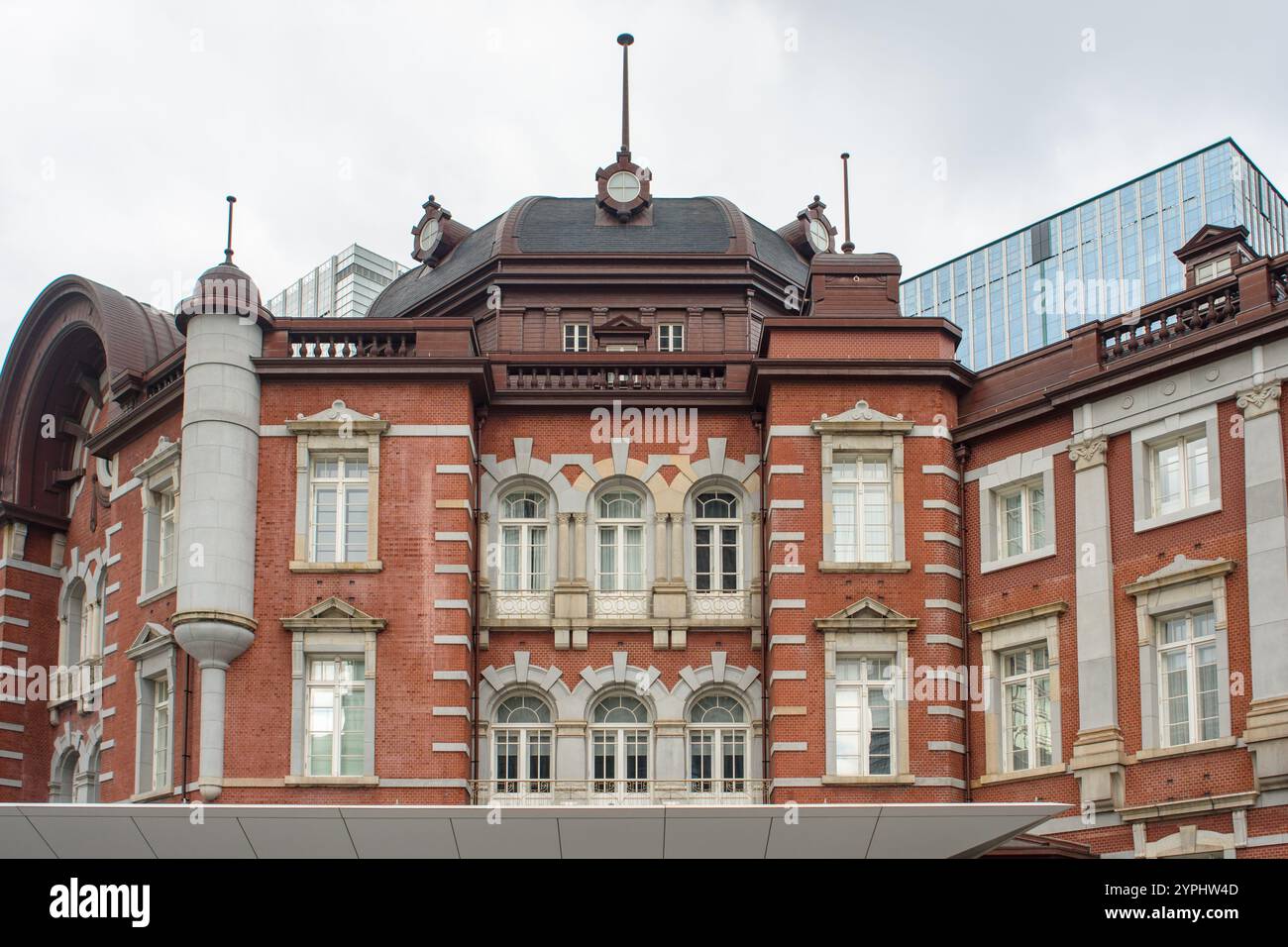 Facade of Tokyo Station building, main railway terminal in Tokyo ...