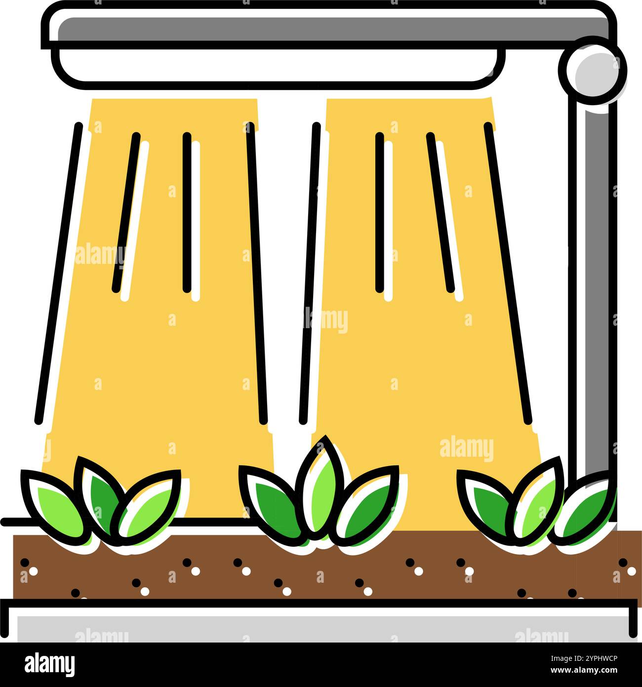 grow lights urban gardening color icon vector illustration Stock Vector ...