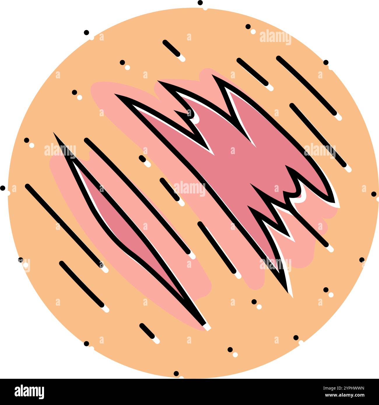 abrasions household injury accident color icon vector illustration ...
