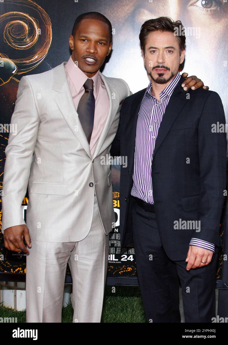 Robert Downey Jr. and Jamie Foxx at the Los Angeles premiere of 'The ...