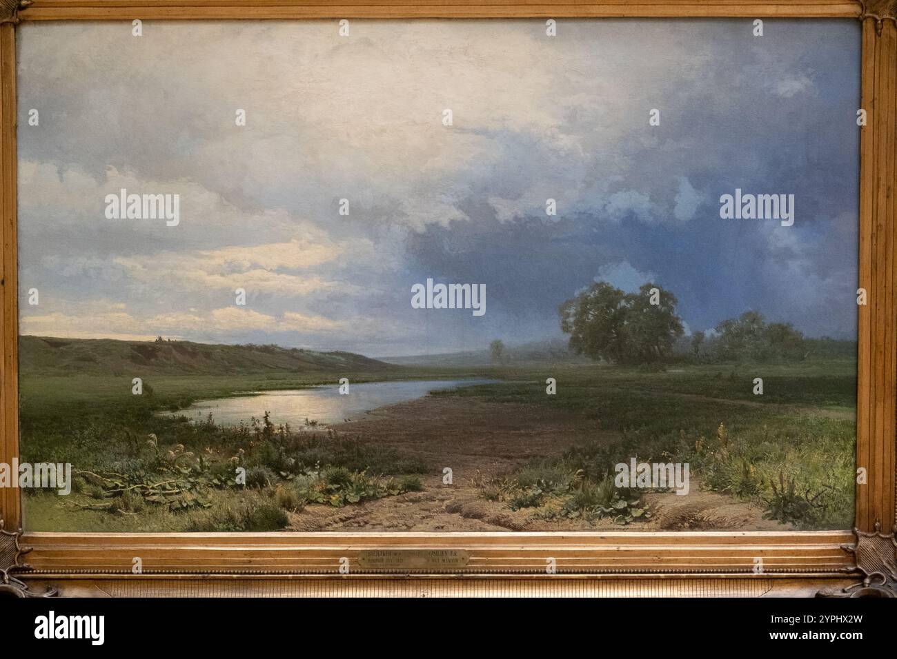 Moscow, Russia - Aug 22 2024: Fyodor Vasiliev's "A Wet Meadow," a ...