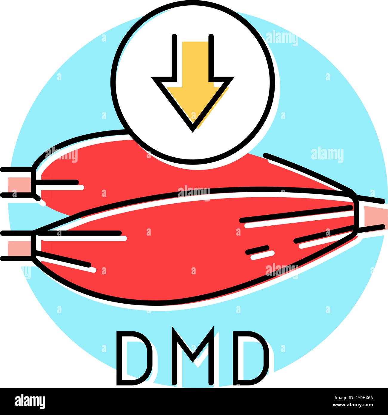 duchenne muscular dystrophy disease color icon vector illustration ...