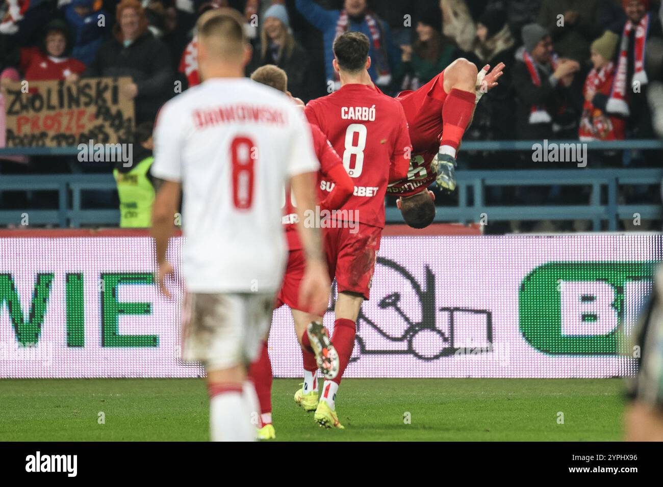 Krakow, Poland, 30th November, 2024, football 2024 2025 Betclic 1 Liga ...