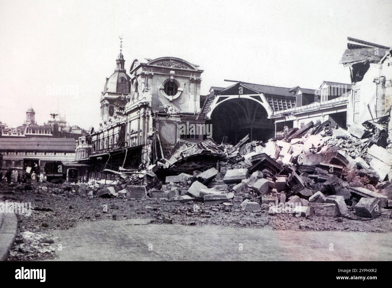 The ruins of Smithfield Market, London, England, where one of the last ...