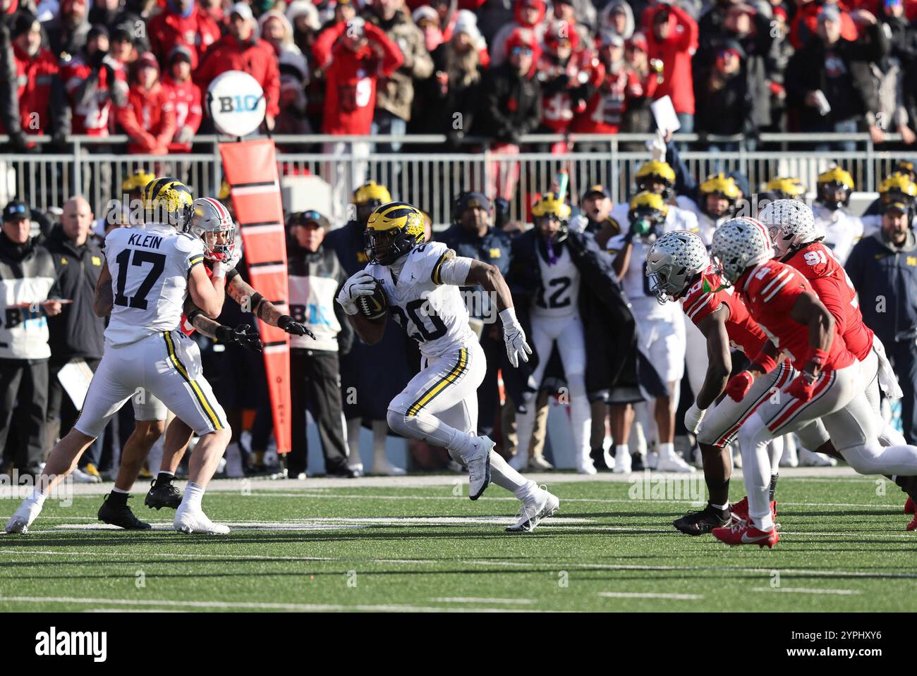 Columbus, United States. 30th Nov, 2024. Michigan Wolverines Kalel ...