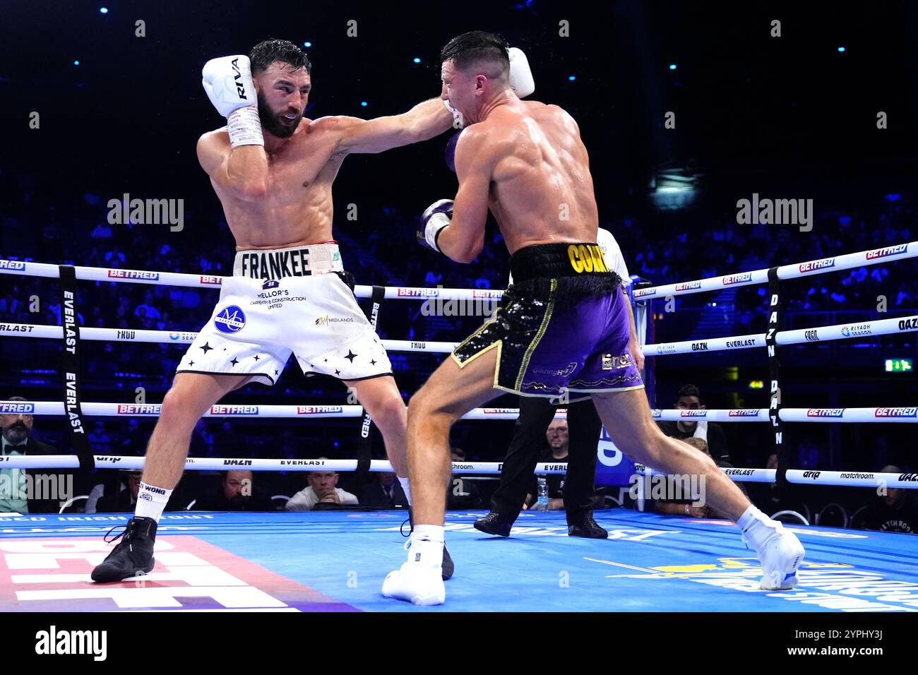 Ryan Kelly (left) in action against Kieron Conway in the vacant ...