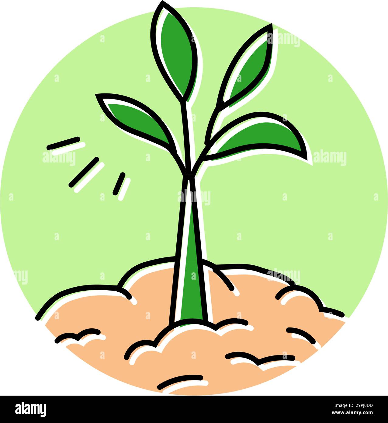 growing plant progress color icon vector illustration Stock Vector ...