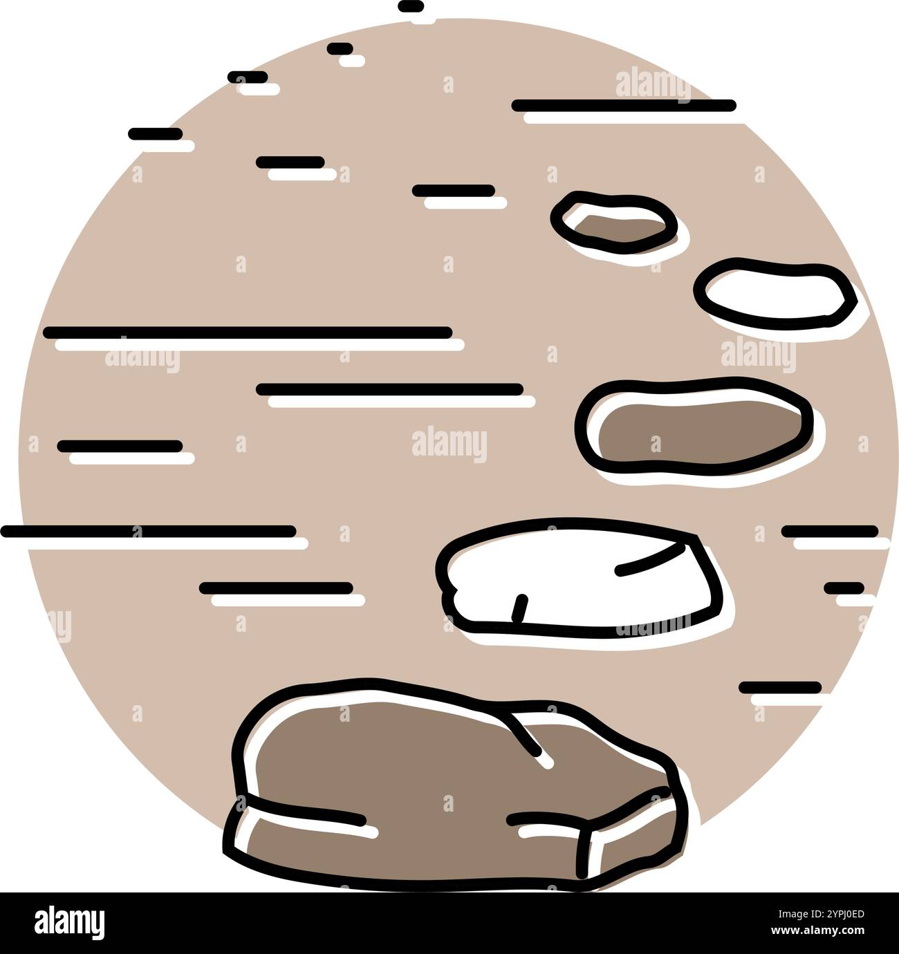 stepping stones progress color icon vector illustration Stock Vector ...