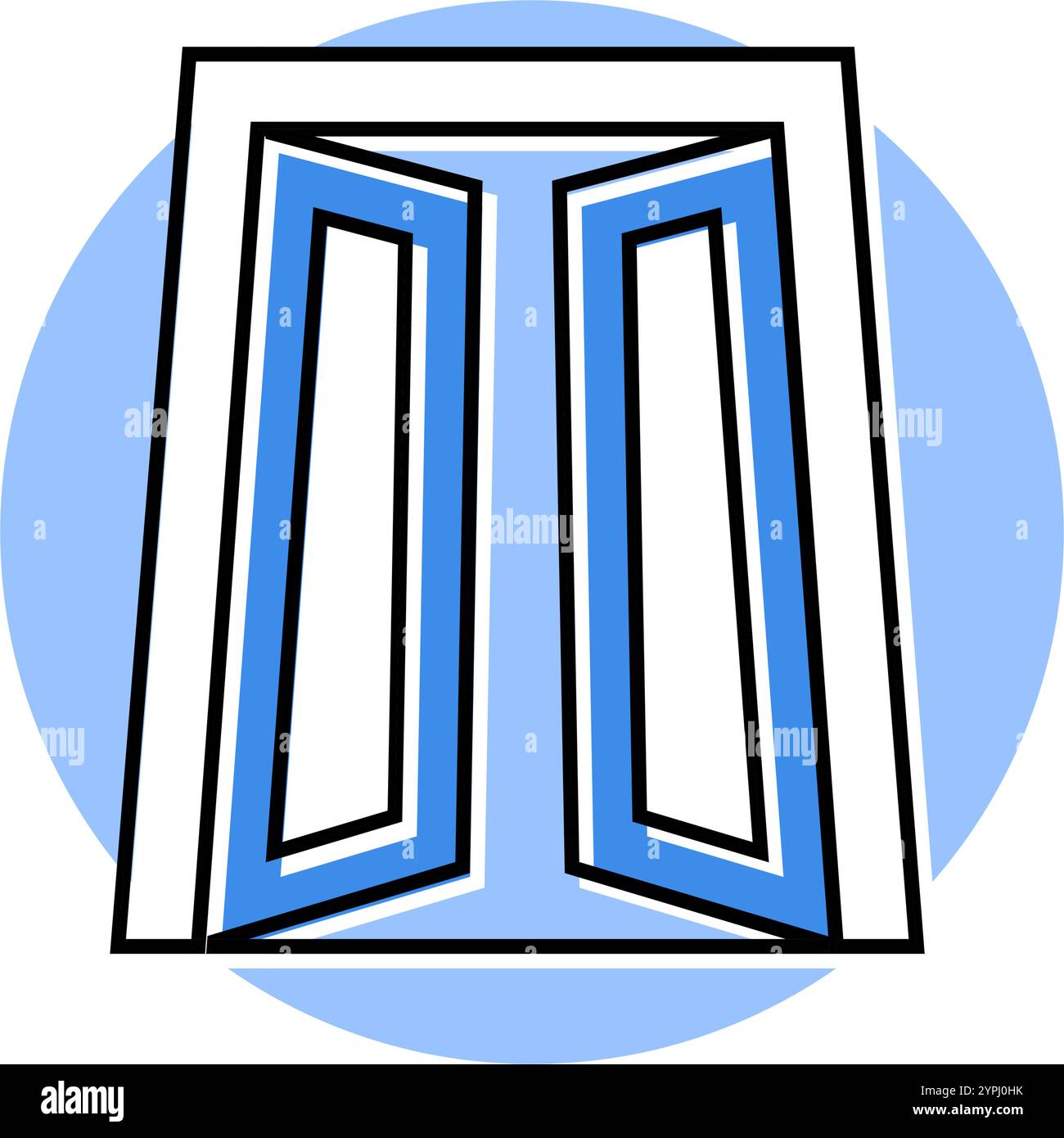 open door progress color icon vector illustration Stock Vector Image ...
