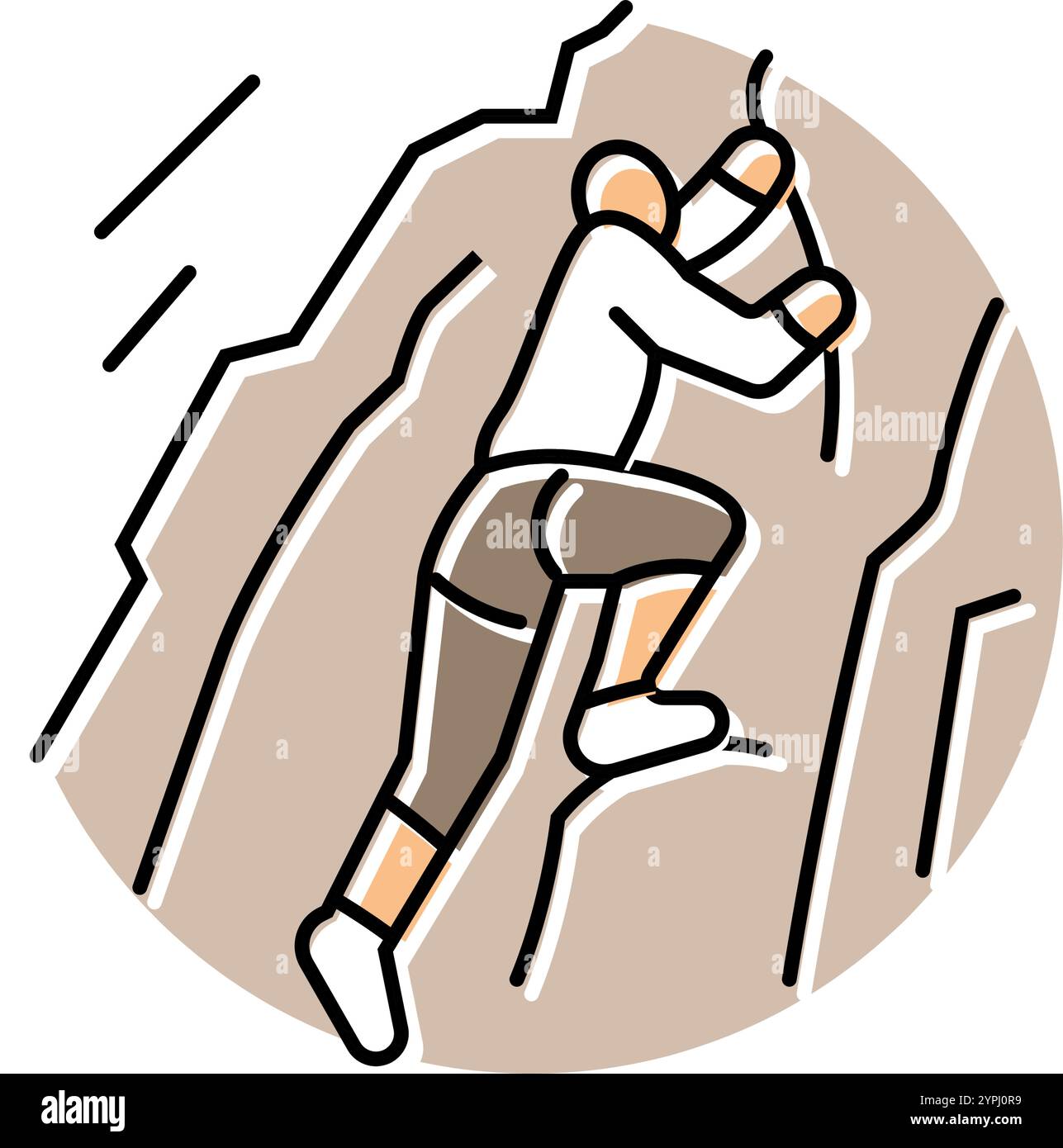 climbing mountain progress color icon vector illustration Stock Vector ...