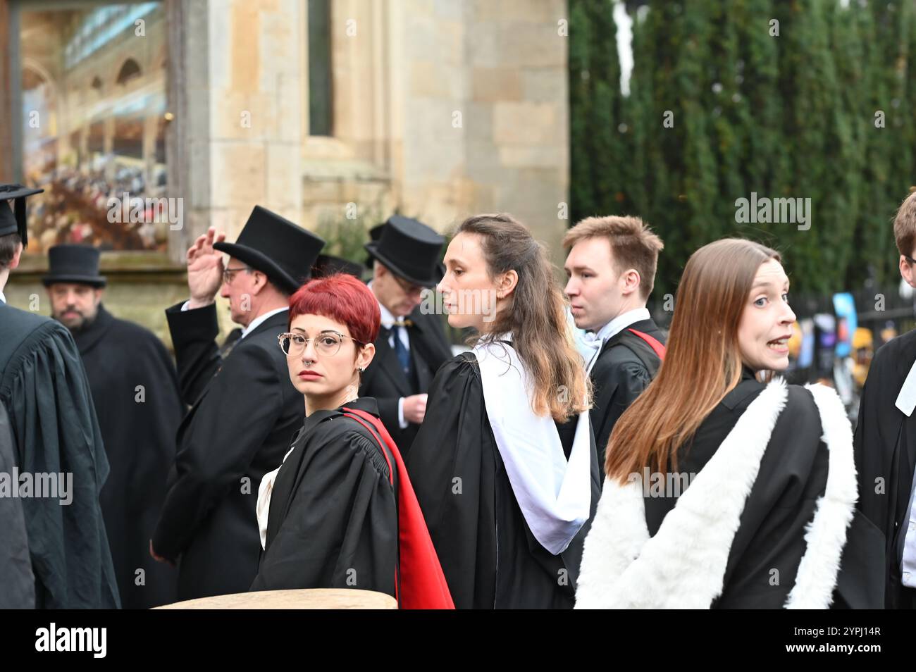 Cambridge, England, 30 November 2024, UK. Students attend graduation ...