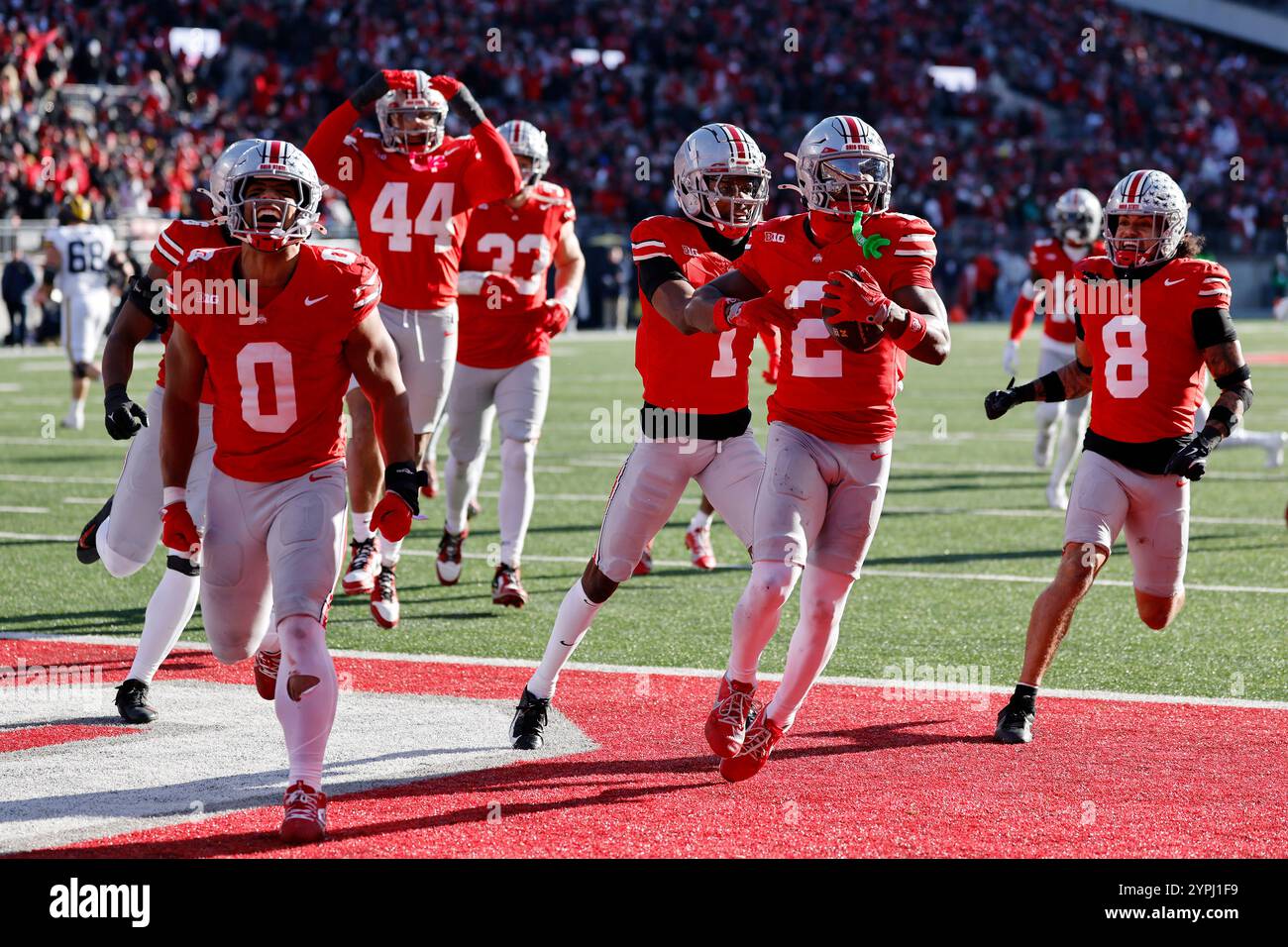 COLUMBUS, OH - NOVEMBER 30: Ohio State Buckeyes safety Caleb Downs (2 ...
