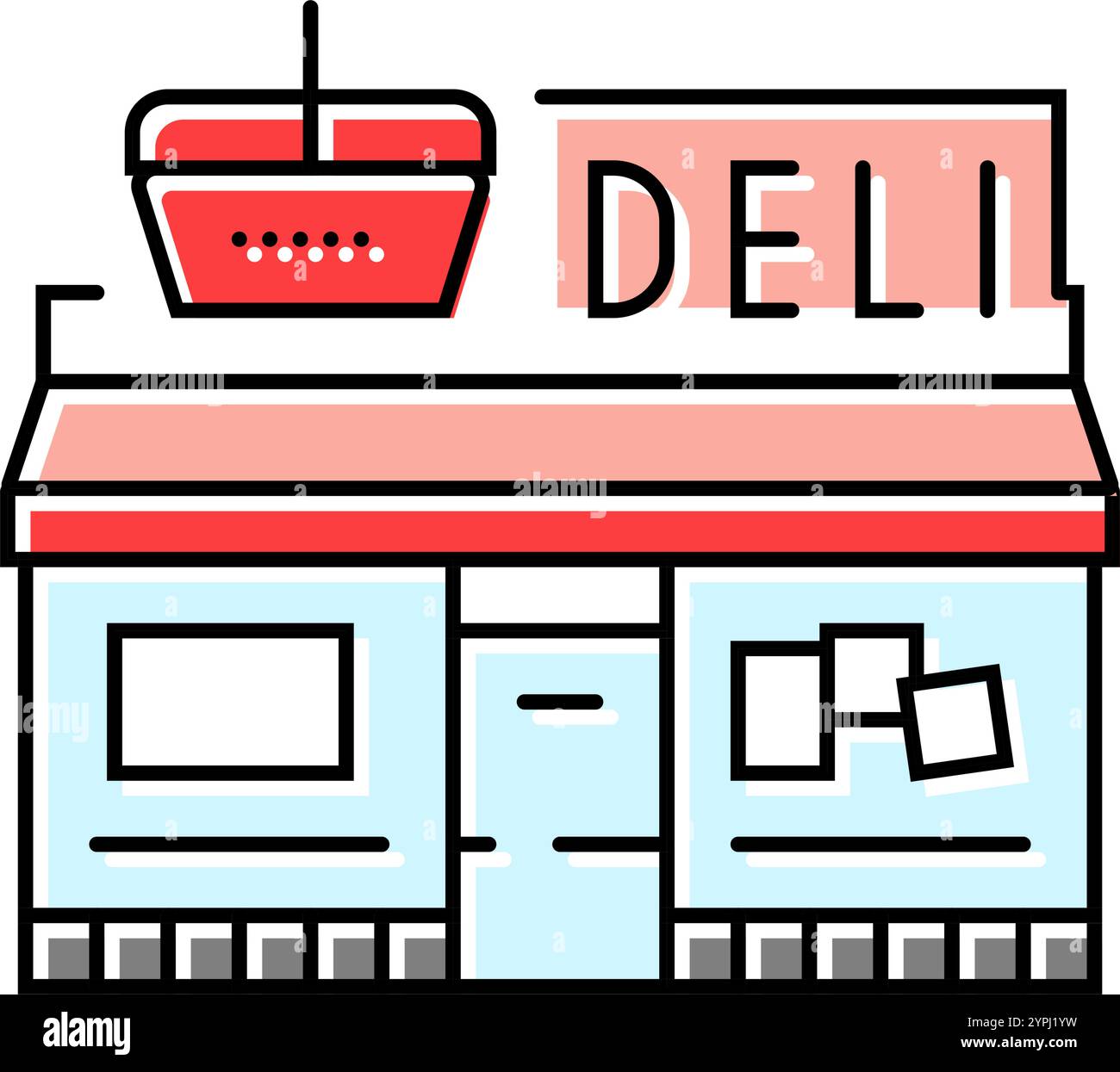 deli street food cafe color icon vector illustration Stock Vector Image ...