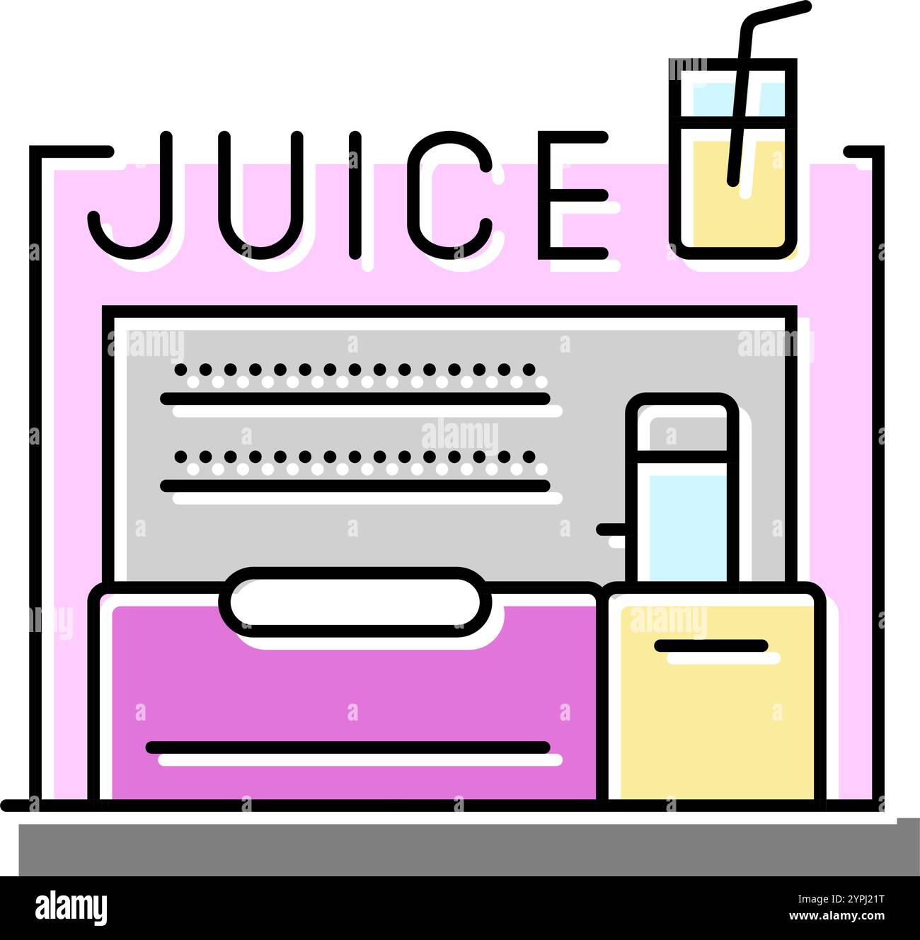 juice bar street food cafe color icon vector illustration Stock Vector ...