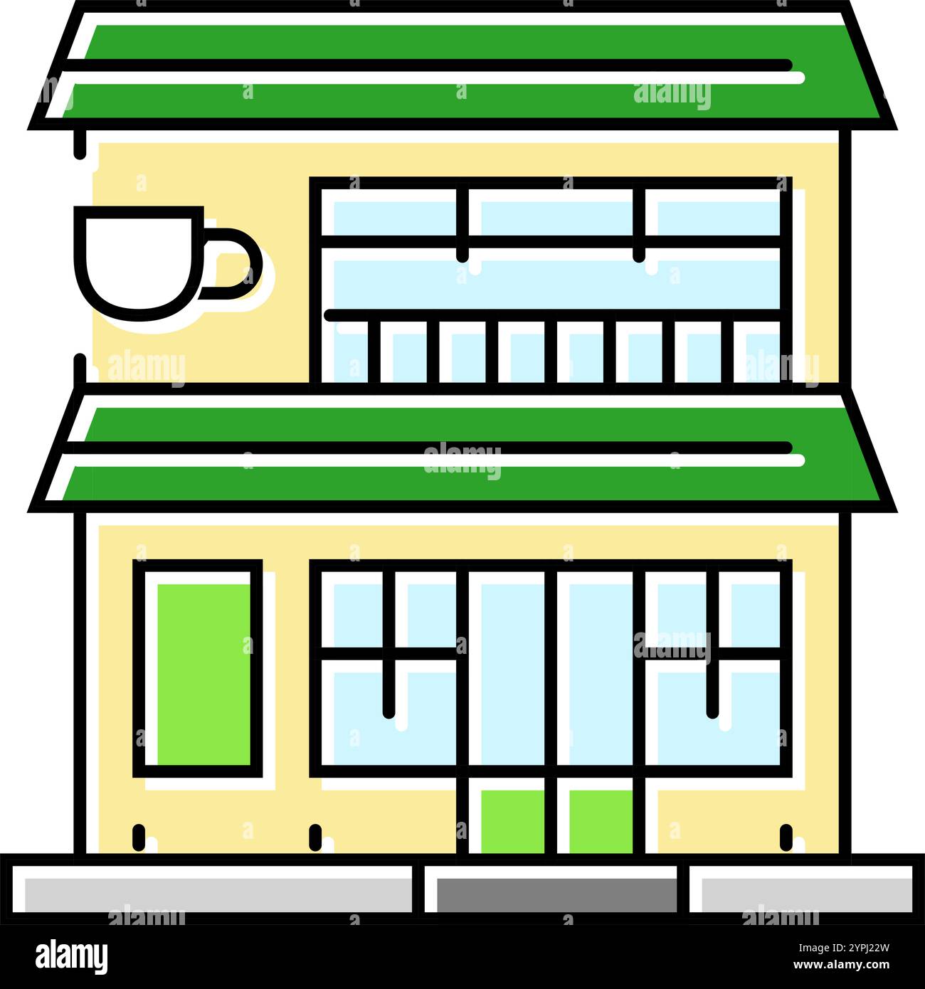 tea house street food cafe color icon vector illustration Stock Vector ...