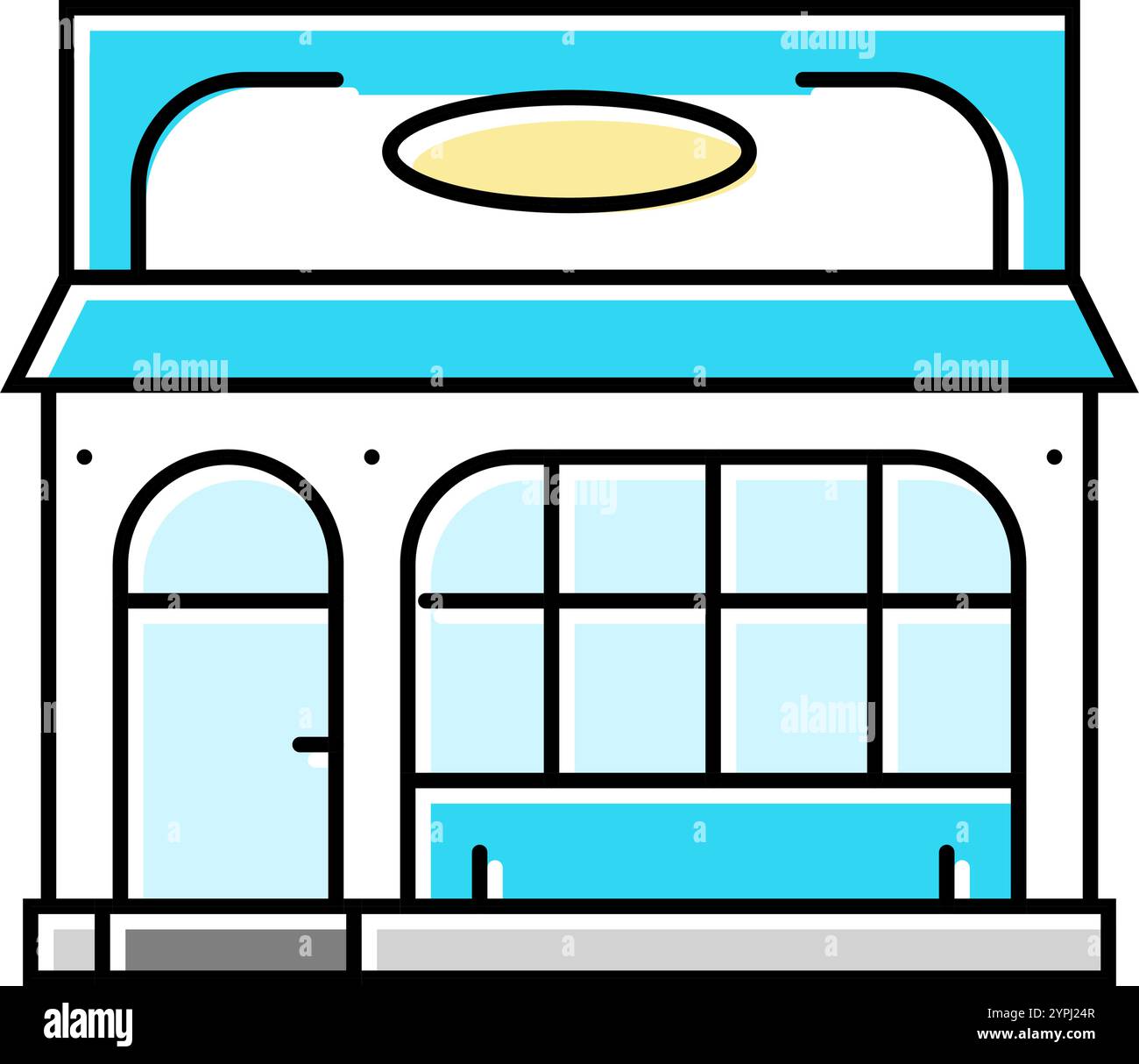 creperie street food cafe color icon vector illustration Stock Vector ... creperie street food cafe color icon vector illustration Stock Vector ...