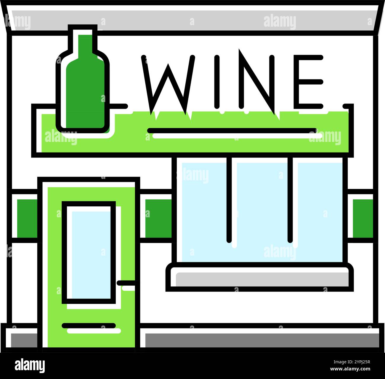 wine bar street food cafe color icon vector illustration Stock Vector ...