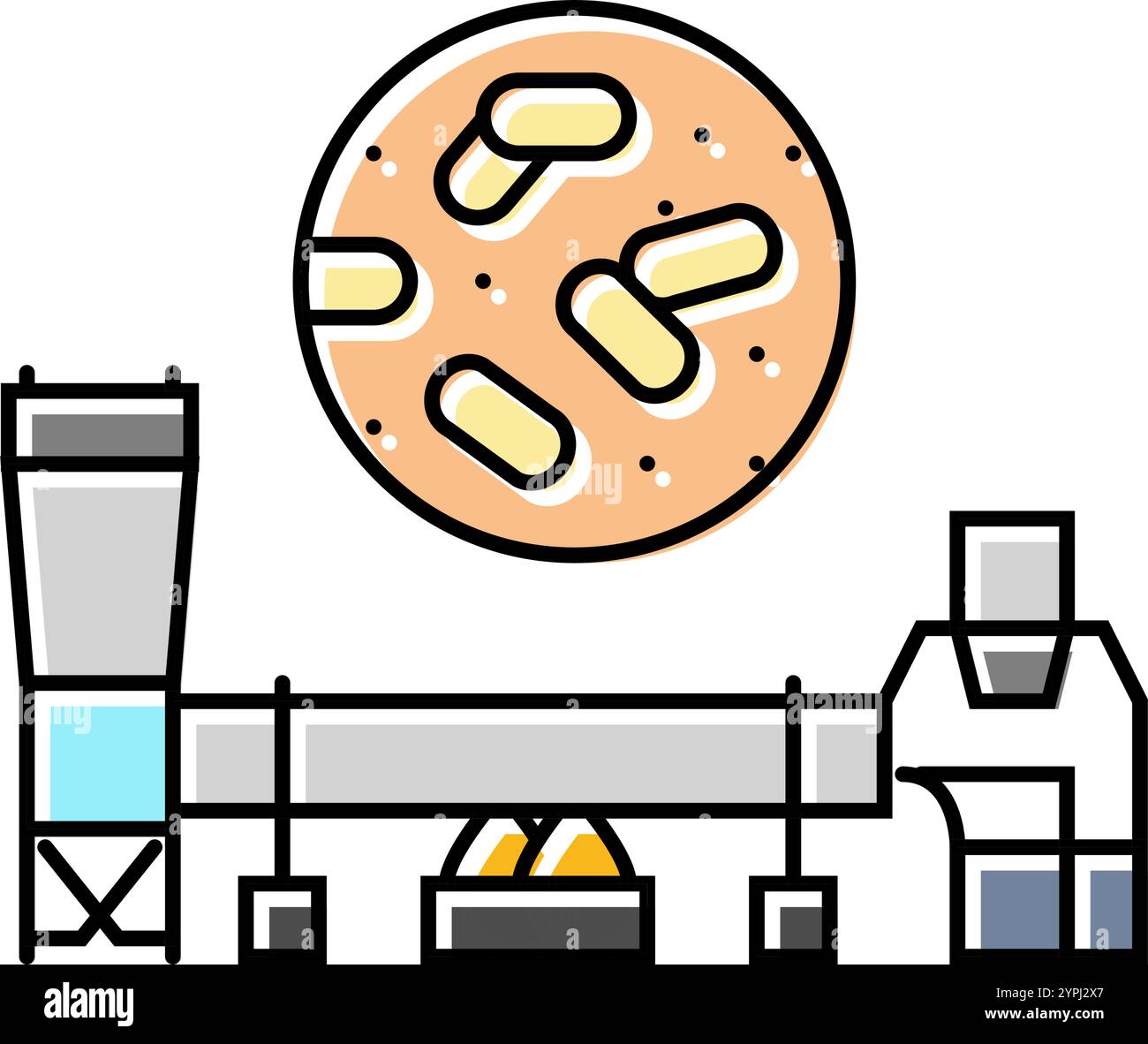 drying wood pellets color icon vector illustration Stock Vector Image ...