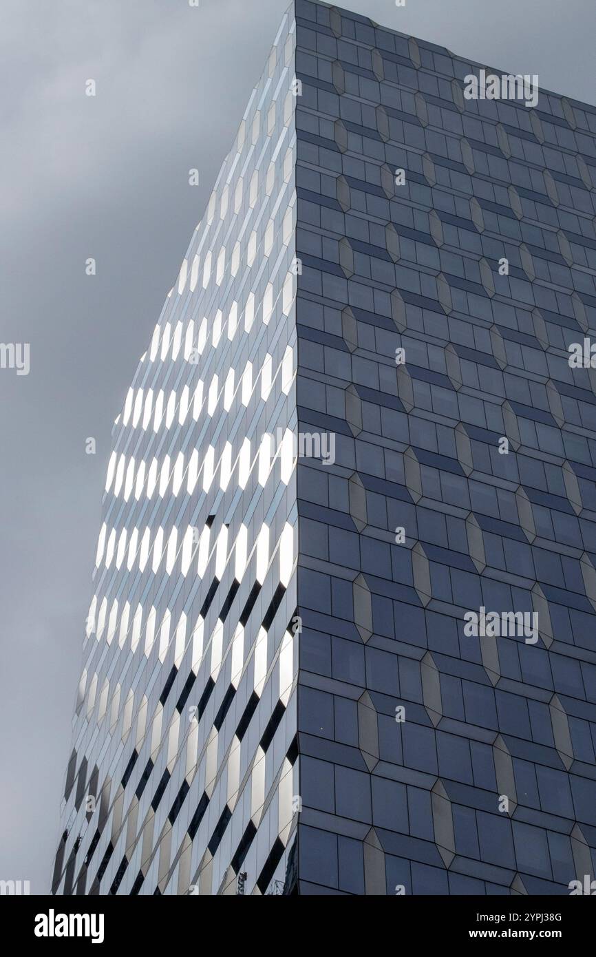 Towering structure with grid patterns Stock Photo - Alamy