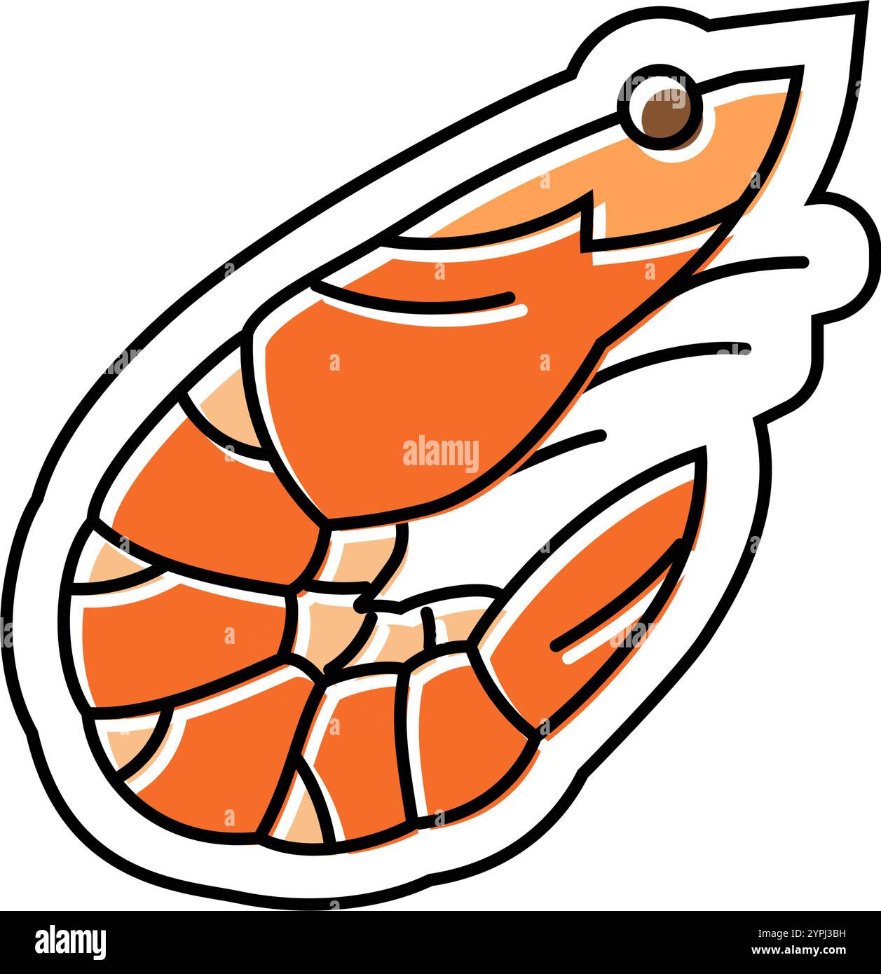 shellfish allergen free product food color icon vector illustration ...