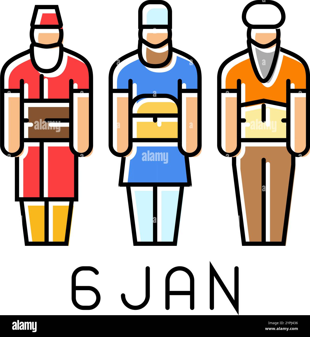 epiphany feast catholic holiday color icon vector illustration Stock ...