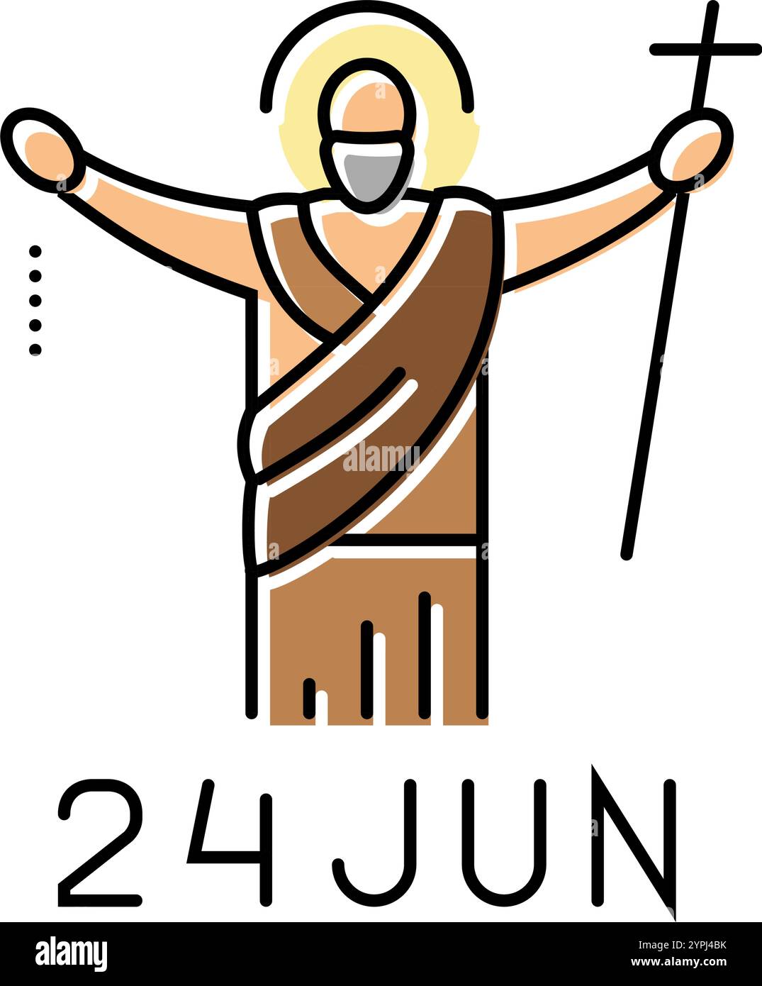 christ the king feast catholic holiday color icon vector illustration ...