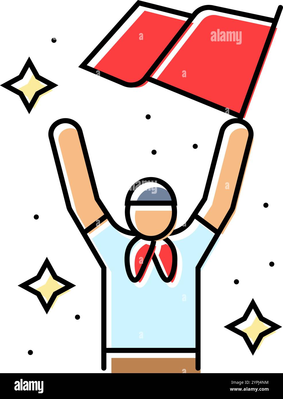 youth day chinese holiday color icon vector illustration Stock Vector ...