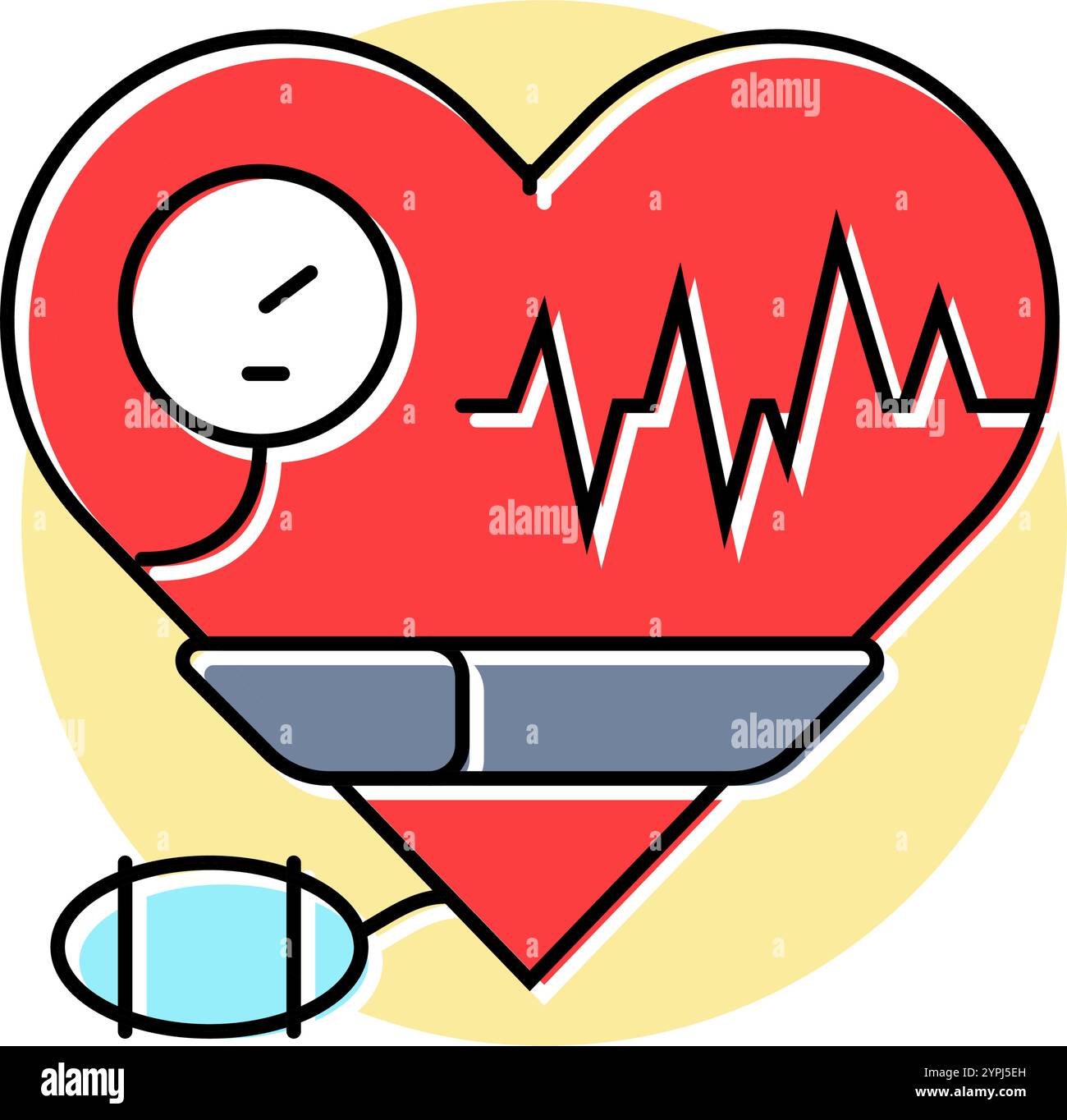 hypertension obesity overweight color icon vector illustration Stock ...