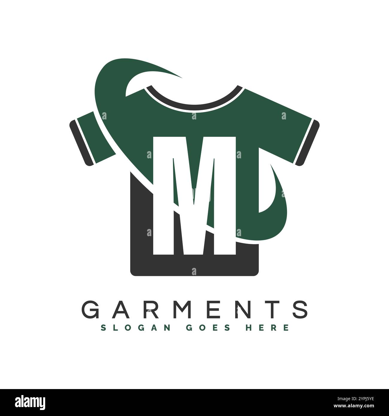 Letter M T-Shirt Logo with round Concept. Alphabet M garments moon face ...