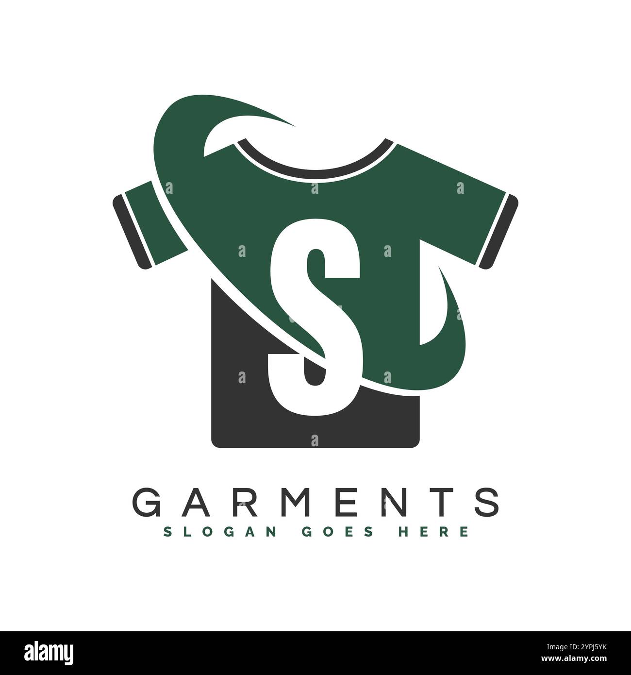 Letter S T-Shirt Logo with round Concept. Alphabet S garments moon face ...