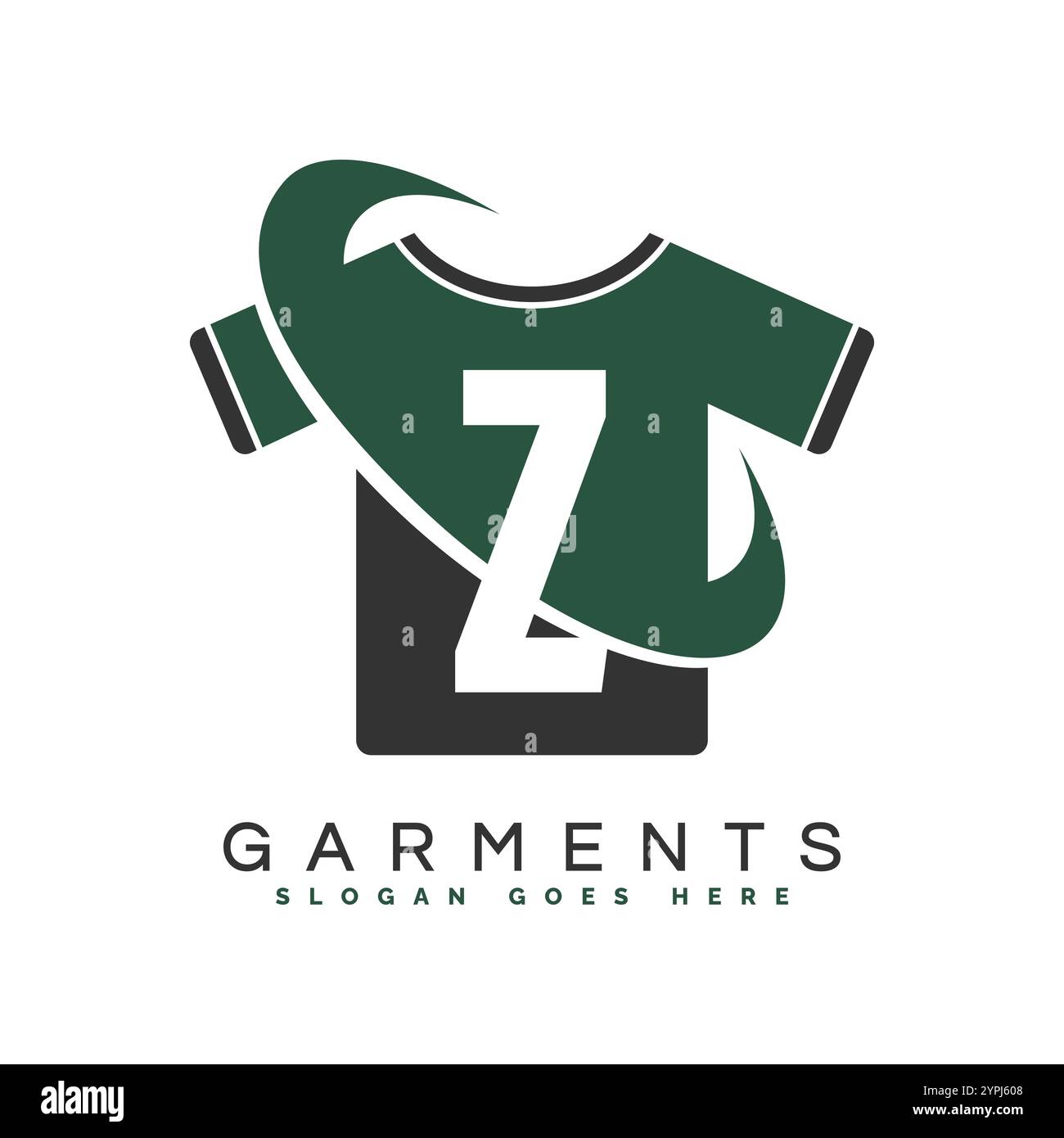 Letter Z T-Shirt Logo with round Concept. Alphabet Z garments moon face ...