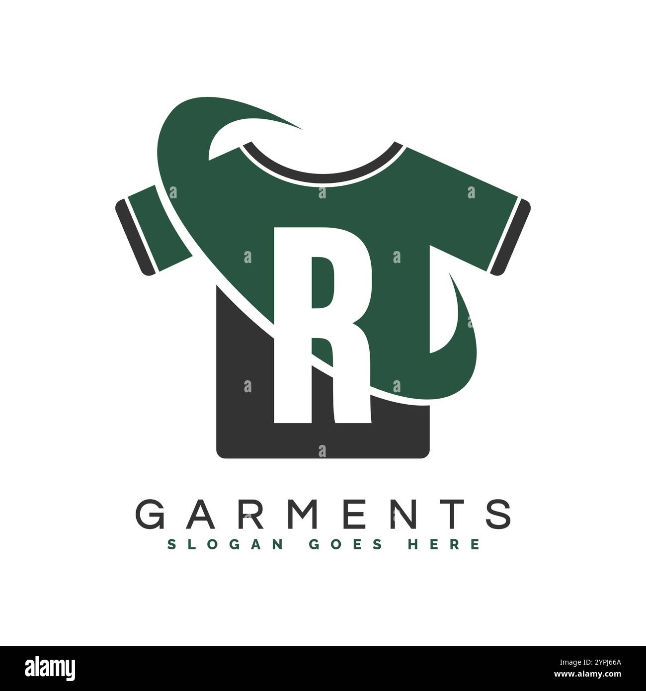 Letter R T-Shirt Logo with round Concept. Alphabet R garments moon face ...