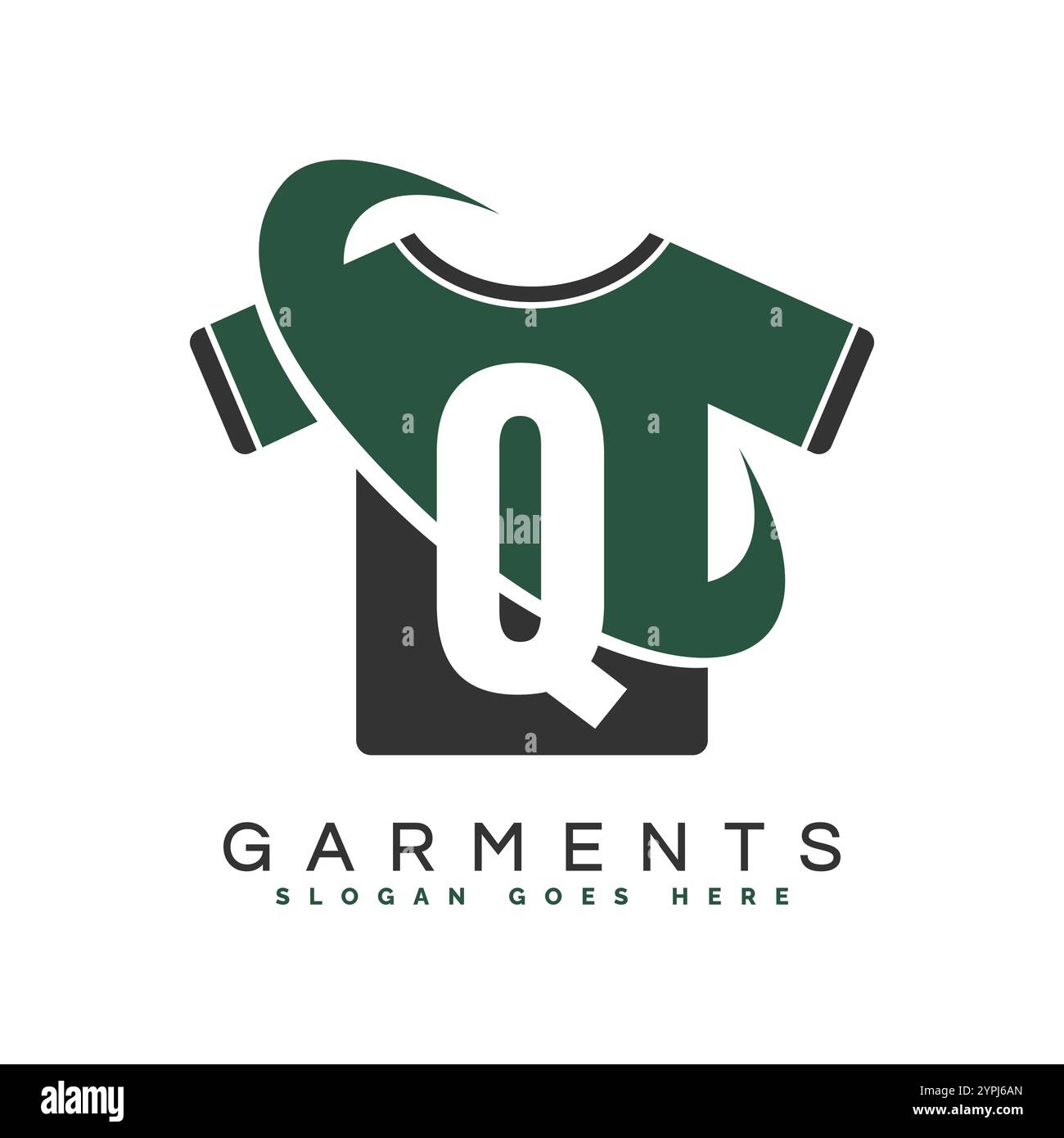 Letter Q T-Shirt Logo with round Concept. Alphabet Q garments moon face ...
