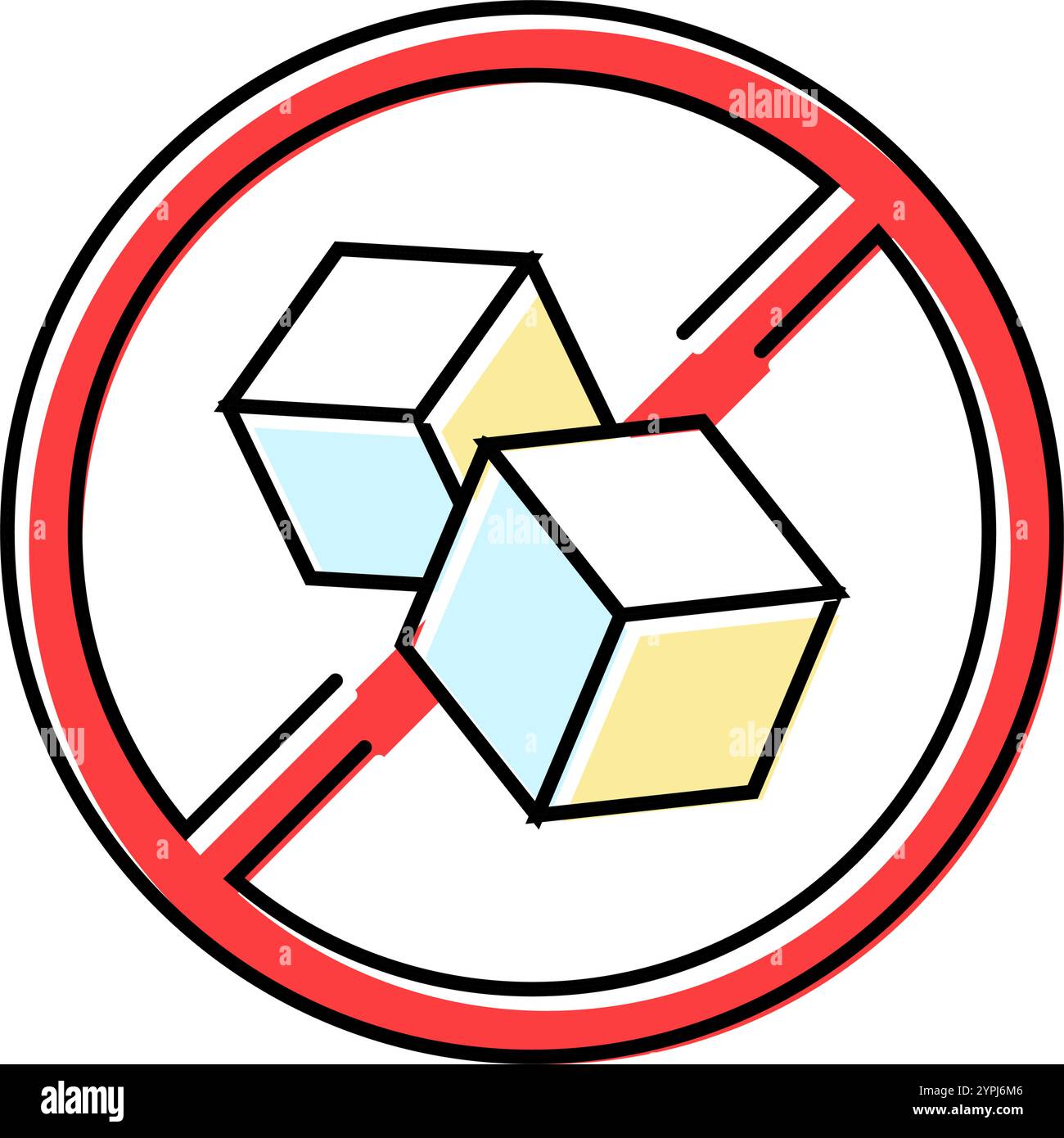no preservatives product label warning color icon vector illustration ...