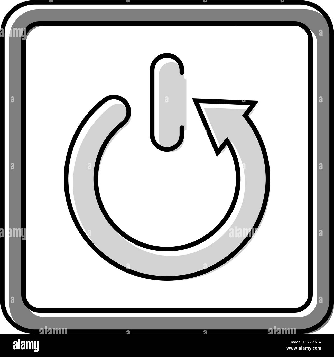 automatic shut down product label caution color icon vector ...