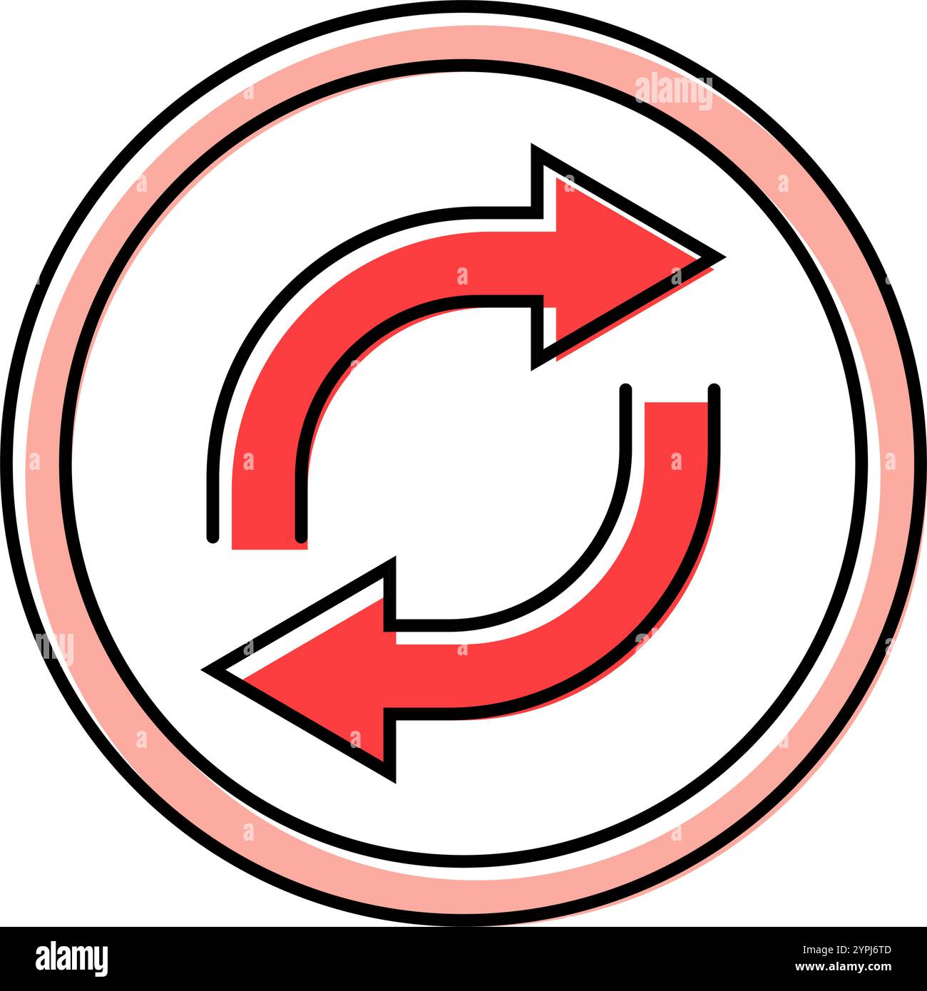 reversible product label caution color icon vector illustration Stock ...