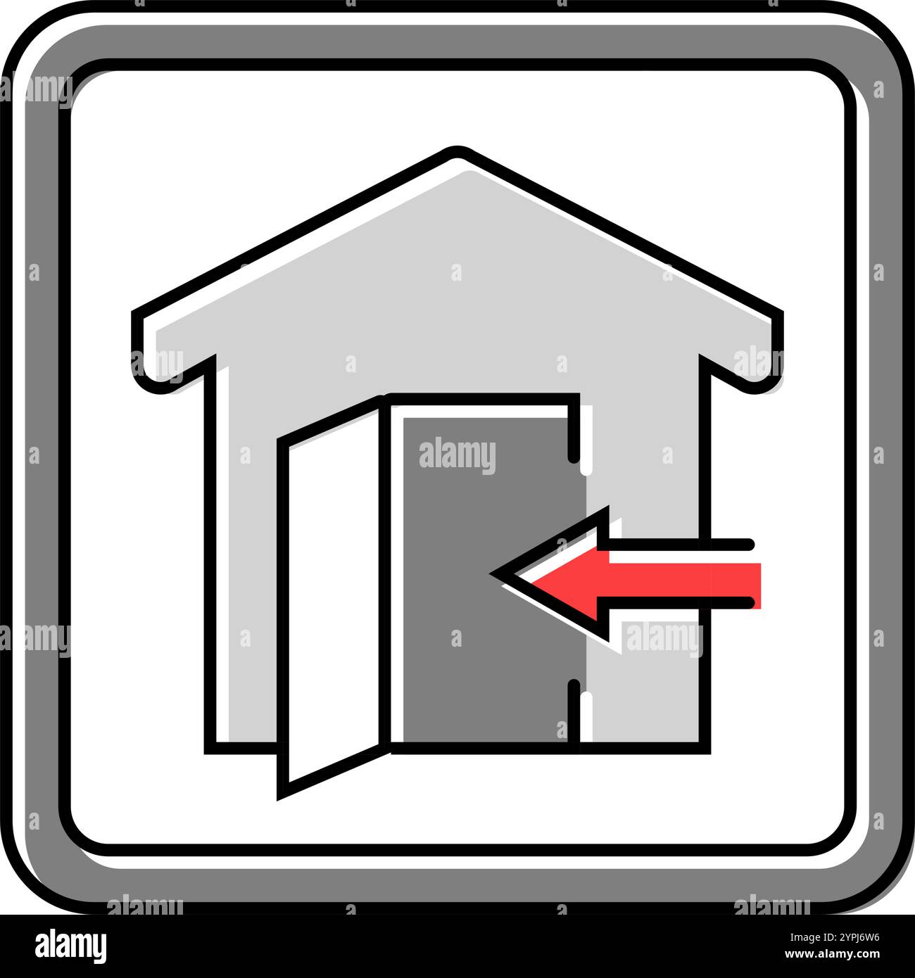 indoor use only product label caution color icon vector illustration ...