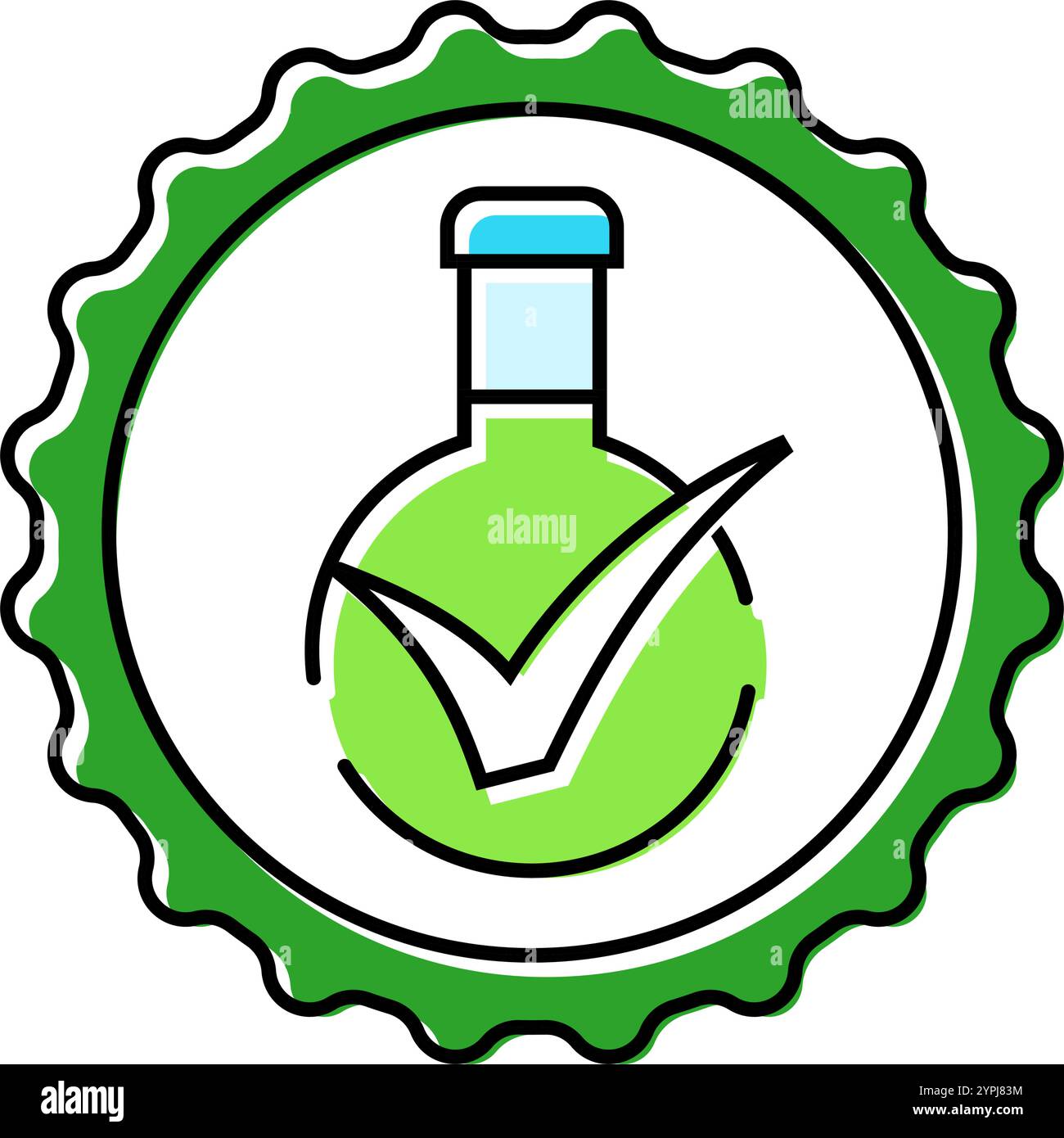 lab verified label product caution color icon vector illustration Stock ...