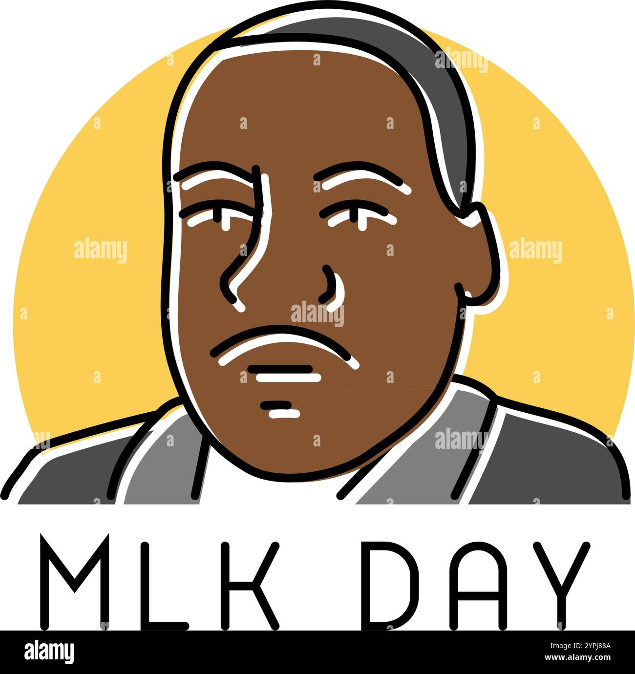 martin luther king jr day usa holiday color icon vector illustration ...